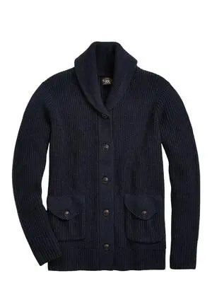 Ralph Lauren Cashmere Shawl Collar Cardigan - Navy