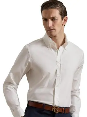 Ralph Lauren Washed Pinpoint Oxford Shirt - White