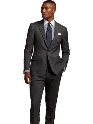 Ralph Lauren Gregory Hand-tailored Wool Twill Suit - Charcoal
