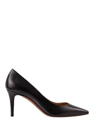 Ralph Lauren Tenney 75 Mm Goatskin Pump - Black