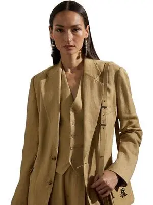 RALPH LAUREN Russell Silk-linen Twill Jacket