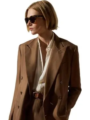 Ralph Lauren Timothy Silk Shantung Jacket - Cocoa