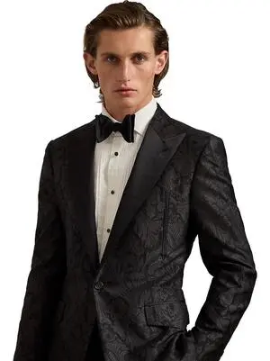 Ralph Lauren Gregory Hand-tailored Paisley Jacket - Black