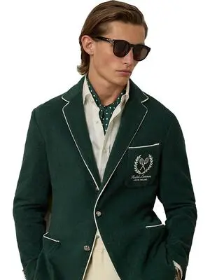 Ralph Lauren Hand-tailored Embroidered Terry Blazer - Moss Agate