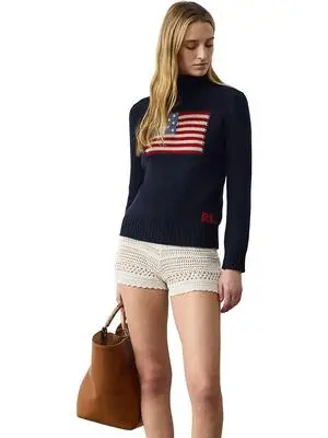 Ralph Lauren Pointelle-knit Short Cream