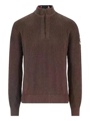 NAPAPIJRI Ribbed-knit Quarter-zip Sweater - Brown