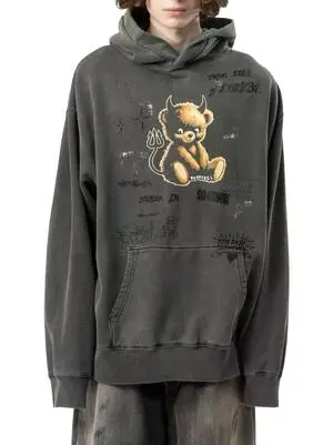 DOMREBEL Lil Dev Graphic-print Hoodie - Black