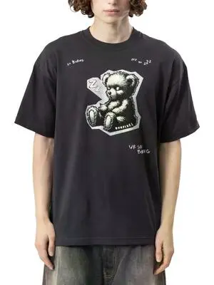 DOMREBEL Zzz Bear Graphic-print T-shirt - Black