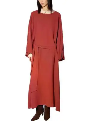 LIVIANA CONTI Belted Long-sleeve Maxi Dress