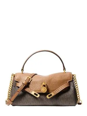 Michael Kors Hamilton Moderne Extra-small Signature Logo Slouchy Crossbody Bag In By - Brown