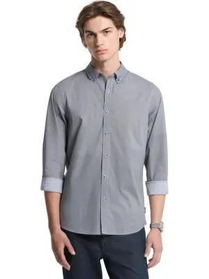 Michael Kors Diamond Print Stretch Cotton Shirt In Size By - Black