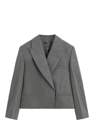 Cos Exaggerated Wool Blazer - Gray
