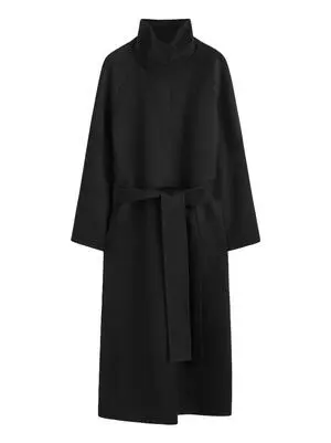 Cos Belted Double-faced Cashmere Coat - Black