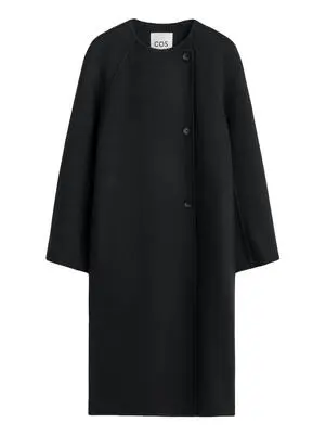 Cos Double-faced Cashmere Long Coat Black