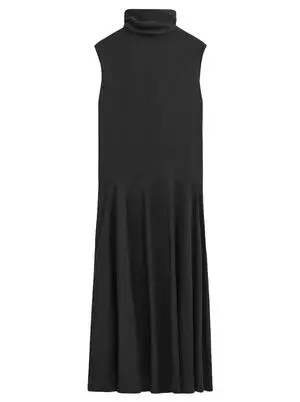 Cos Scarf-detail Satin Maxi Dress - Black