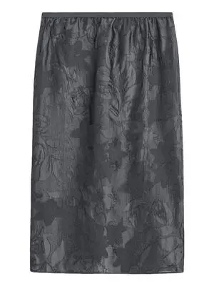 COS Embroidered Sheer Column Skirt