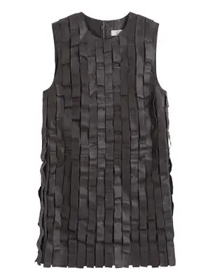 Cos Raw-cut Leather Top - Brown