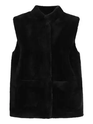 Cos Shearling Vest - Black