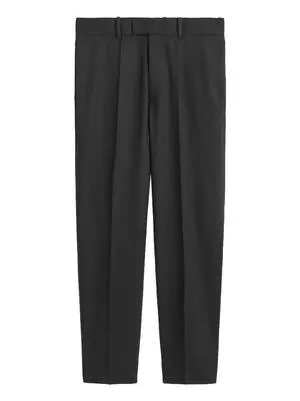 Cos Wool Regular-fit Tapered Pants - Black