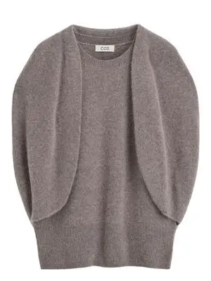 COS Draped Cashmere Cape Sweater