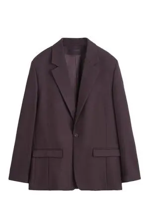 Cos Wool-twill Single-breasted Blazer - Gray