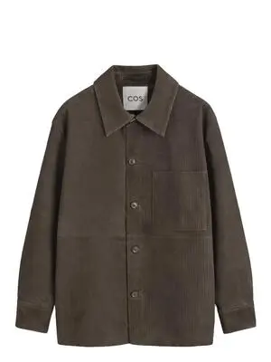 Cos Corded Suede Overshirt - Beige