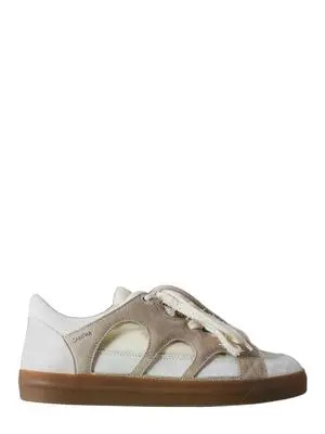 SANTHA Love Park Scoobydoo Cut-out Panelled Sneakers - White