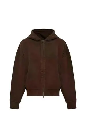 ENTIRE STUDIOS Thermal Zip-up Hoodie - Brown