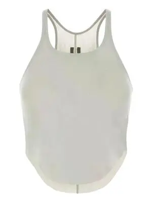 Rick Owens Ribbed-knit Racerback Tank Top Neutrals