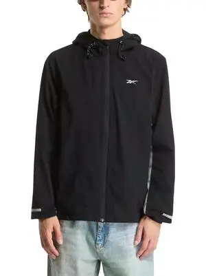 REEBOK Logo-print Lightweight Windbreaker - Black