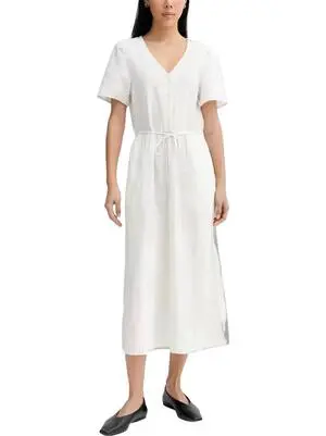 MARC O'POLO Button-up Drawstring Flared Midi Dress