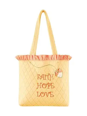 C&F HOME Faith Hope Love Ruffle Tote - Orange