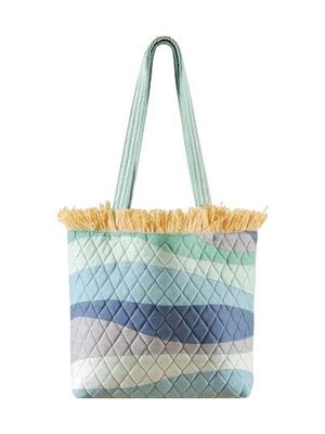 C&F HOME Ocean Waves Ruffle Tote - Blue