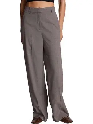 KENNETH COLE High Waist Wide Leg Pants - Black Multi