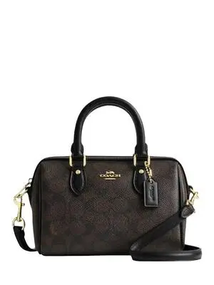 COACH Rowan 18 Classic Printed Crossbody Bag - Brown