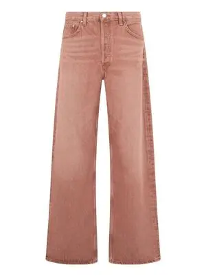 AGOLDE AGOLDE Mid-Rise Wide-Leg Jeans Pink