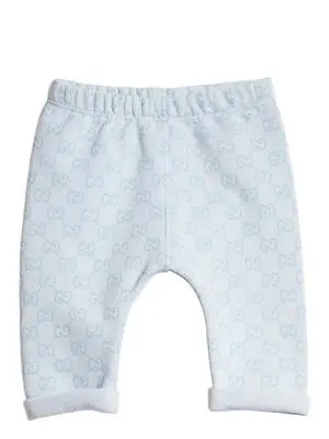 Gucci Baby Printed Cotton Pants Light Blue