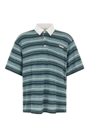 SONG FOR THE MUTE Gym Oversized Stripe Polo Shirt - Multi-color