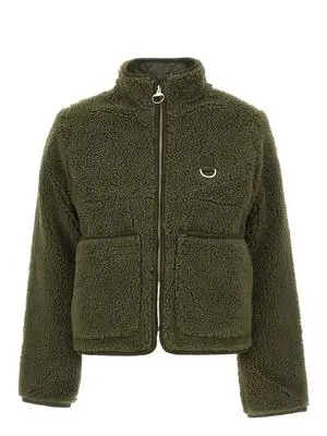 Barbour Fleece Zip-up Stand Collar Jacket Green