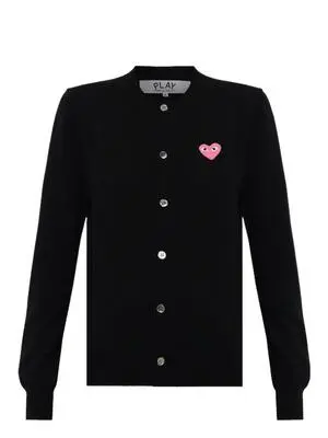 Play Comme Des Garcon Long-sleeve Cardigan - Black