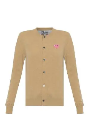 Play Comme Des Garcon Long-sleeve Cardigan Beige