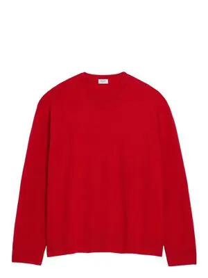 Celine Classic Elbow-patch Crewneck Sweater - Red