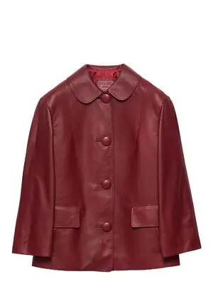 Prada Nappa-leather Jacket Cherry
