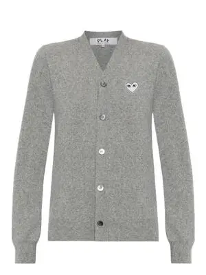 Play Comme Des Garcon Long-sleeve Cardigan - Grey