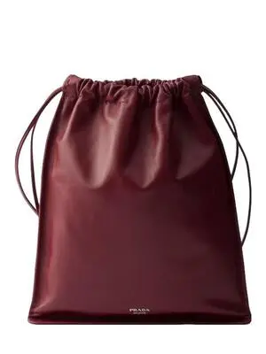 Prada Wish Nappa Leather Pouch - Cherry
