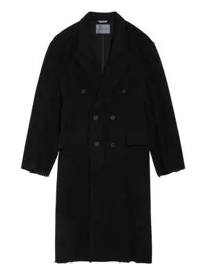 Balenciaga Raw Edge Coat - Black