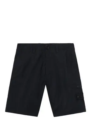 Stone Island Windproof And Breathable Loose-wide-leg-fit Bermuda Shorts - Black