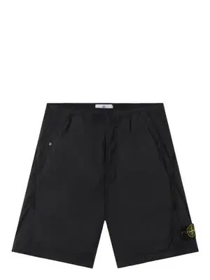 Stone Island Compass-patch Drawstring Shorts - Black