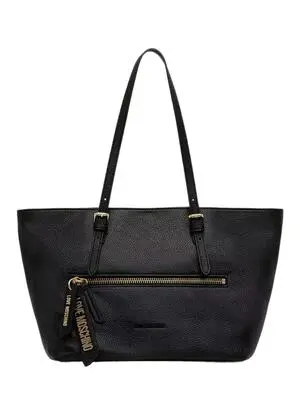 Moschino Logo-plaque Tote Bag - Black