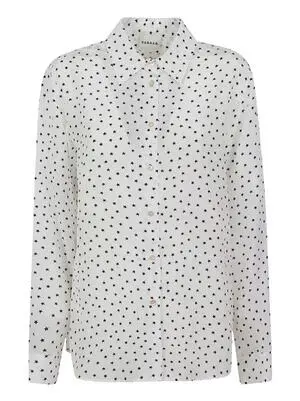 P.a.r.o.s.h Star-print Long-sleeve Shirt White